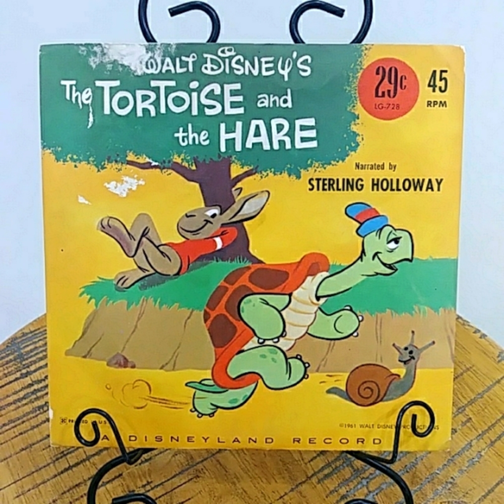 Vintage 1961 Disney Tortoise And The Hare 45 Vinyl Re… - Gem